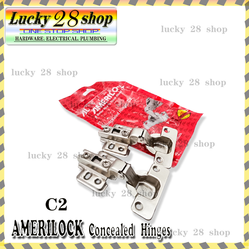 1 PAIR AMERILOCK SOFT-CLOSING CONCEALED HINGES (C1,C2,C3) | Lazada PH