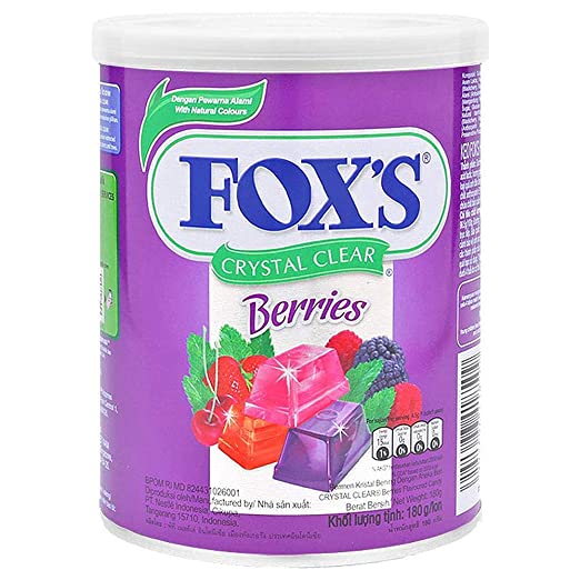 Fox's Crystal Clear Candy / Fruity Mints / Fruity / Berries in can ...