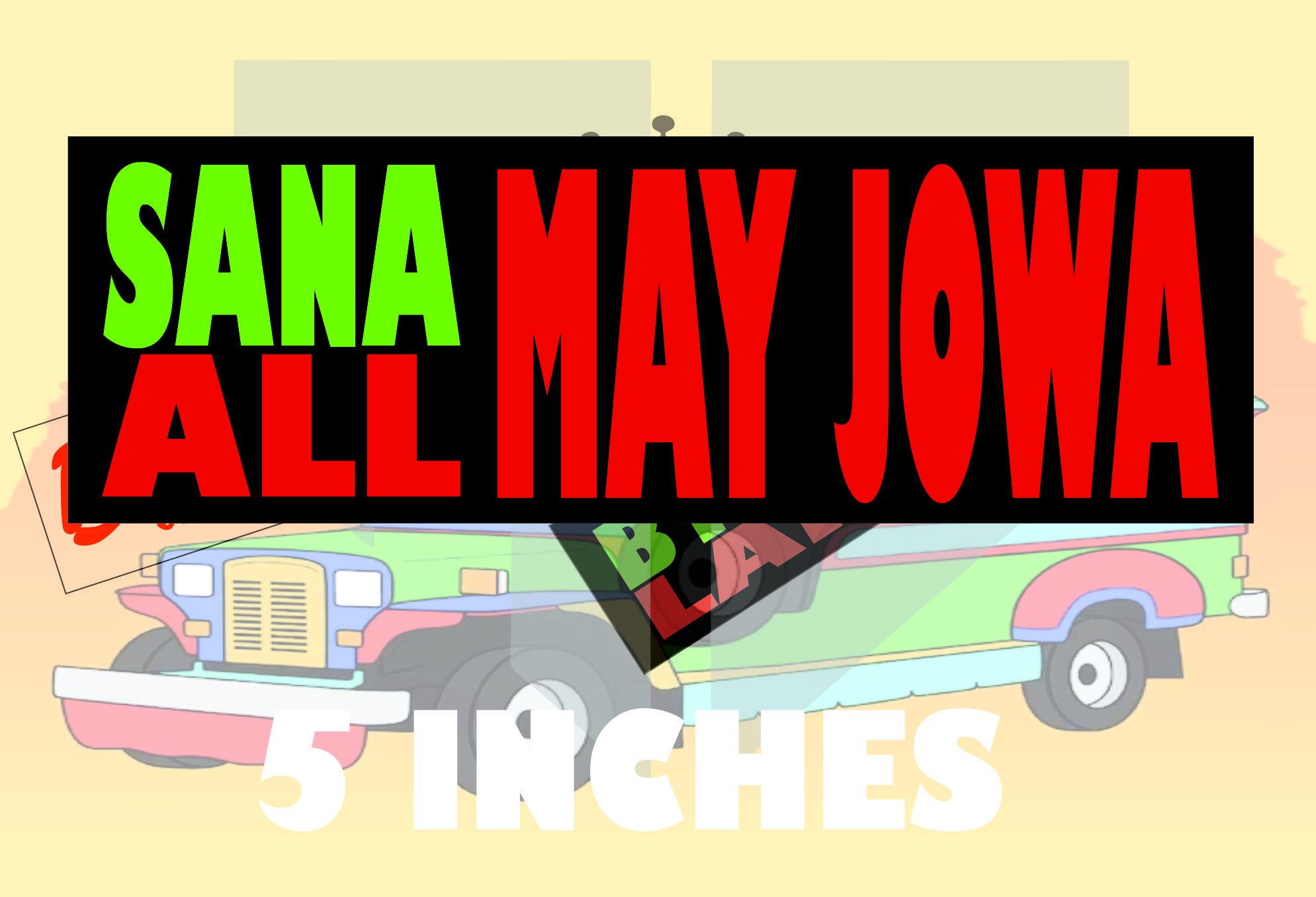 CUSTOMIZED JEEPNEY DESIGN STICKERS HIGH QUALITY VINYL WATERPROOF AND ...