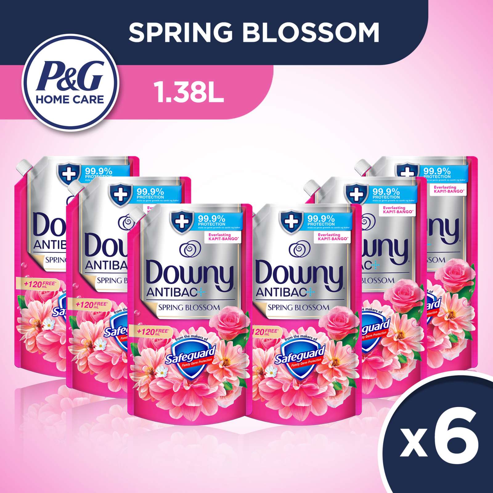 [Bundle of 6] Downy Fabric Conditioner Kontra Germs Kontra Kulob Spring ...
