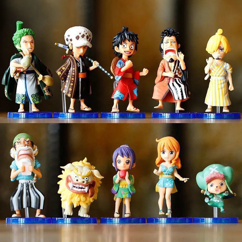 one piece wano arc small action figures luffy sanji zoro nami choppper ...