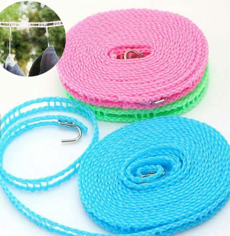 5M Portable Clothesline Outdoor Laundry Hangers Rope Washing Line ...