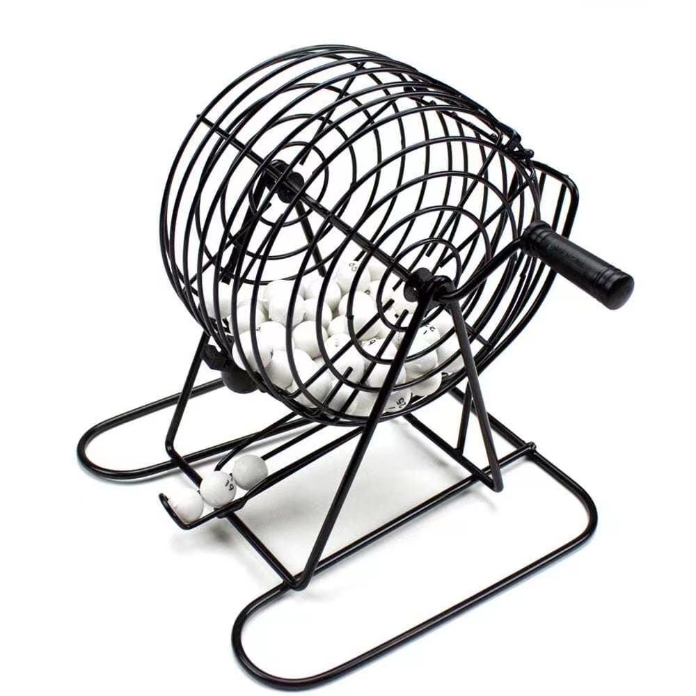 Traditional Bingo lottery Family Bingo raffle machine - Caged ball card ...