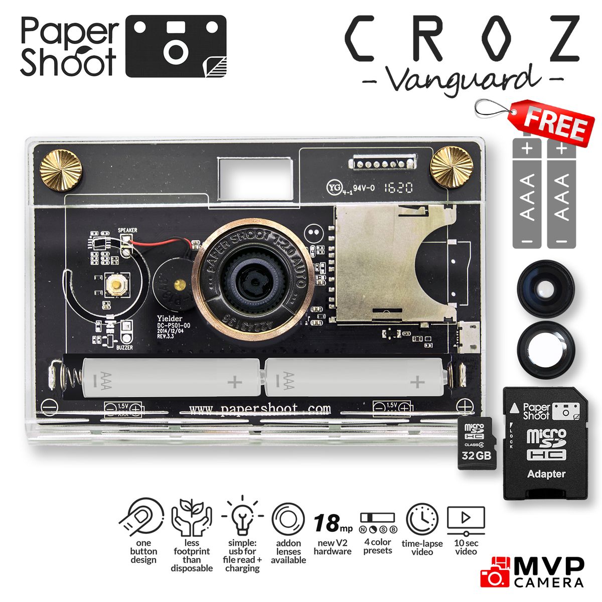 [AUTHORIZED STORE] PAPERSHOOT 18MP Paper Shoot CROZ VANGUARD Digital ...