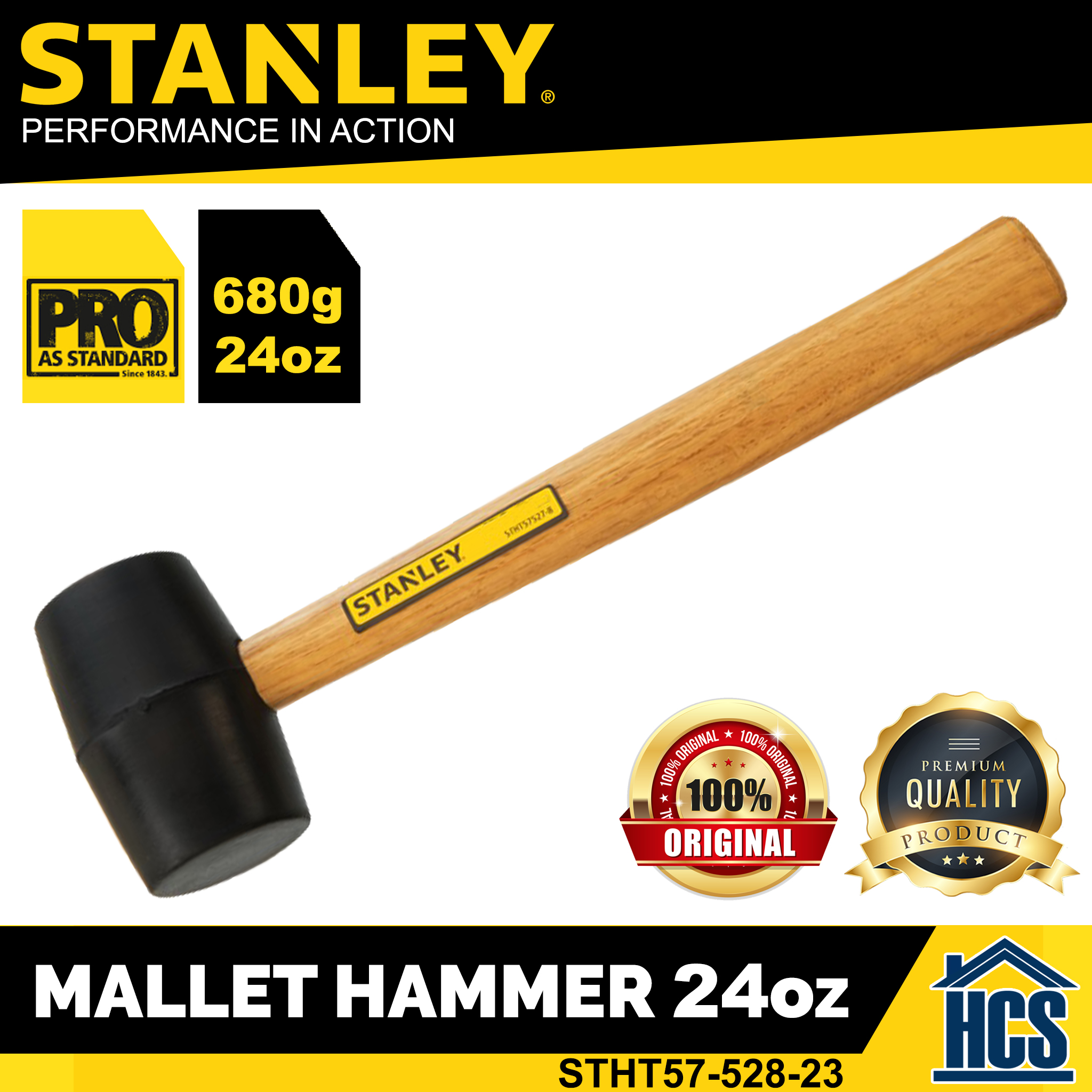 Stanley Rubber Mallet Hammer 24oz (57-528) | Lazada PH