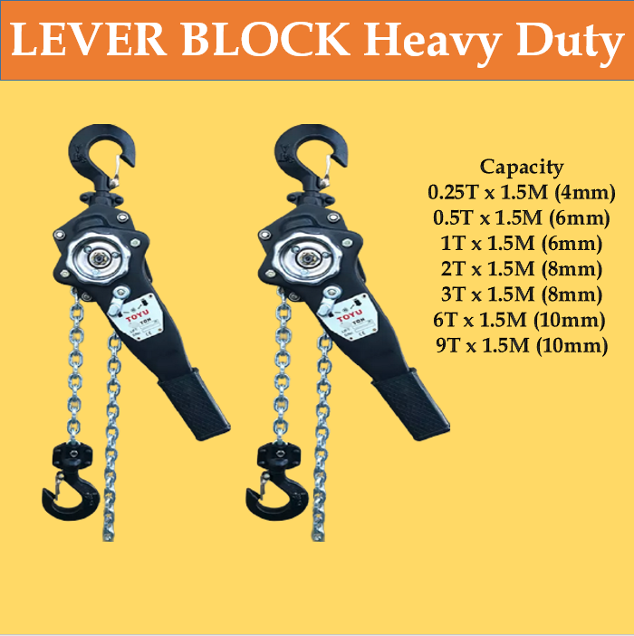 0.25T -20T LEVER BLOCK (Heavy Duty) Durable high quality block manual ...