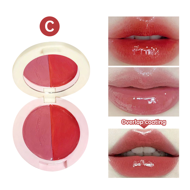 Attraction Moisturizing Two-color Lipstick Plate Water Gloss Mirror ...