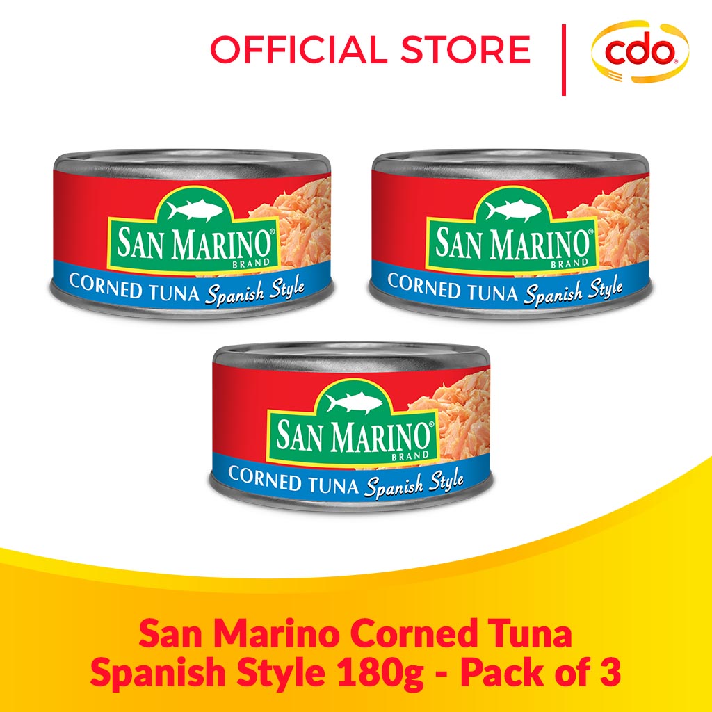 SAN MARINO Corned Tuna Spanish Style 180g - Pack of 3 | Lazada PH