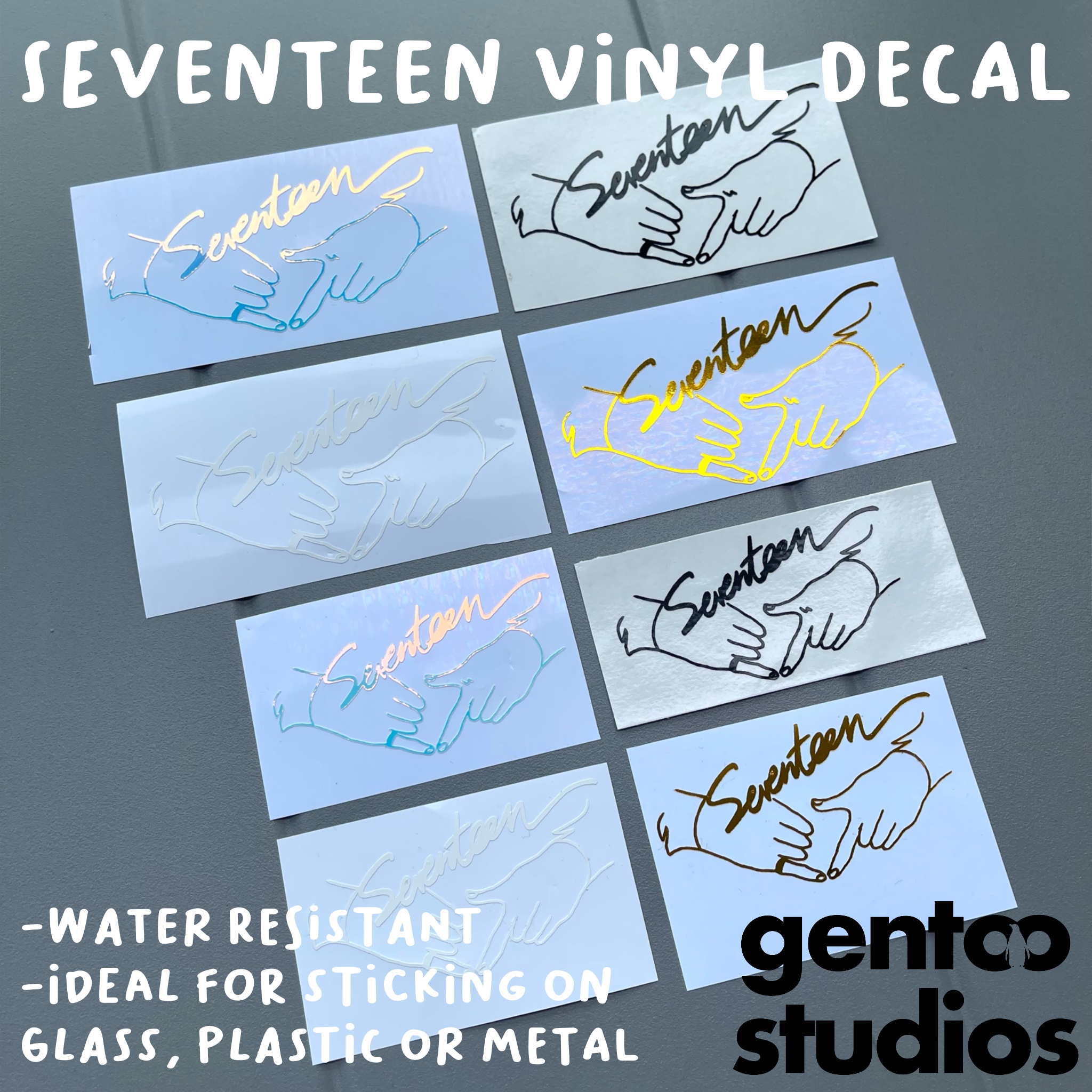 Seventeen Hand Sign - Vinyl Decal Sticker - water resistant, high ...