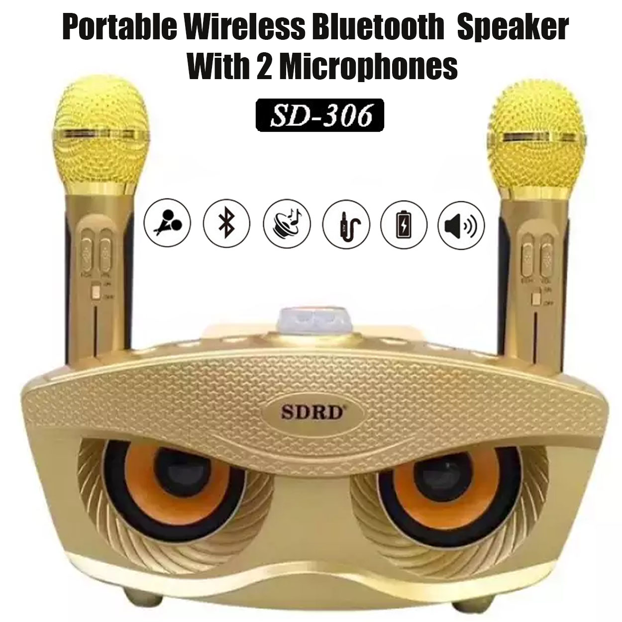 SDRD SD-306 Wireless Microphone Family Ktv Wireless Microphone Speaker ...