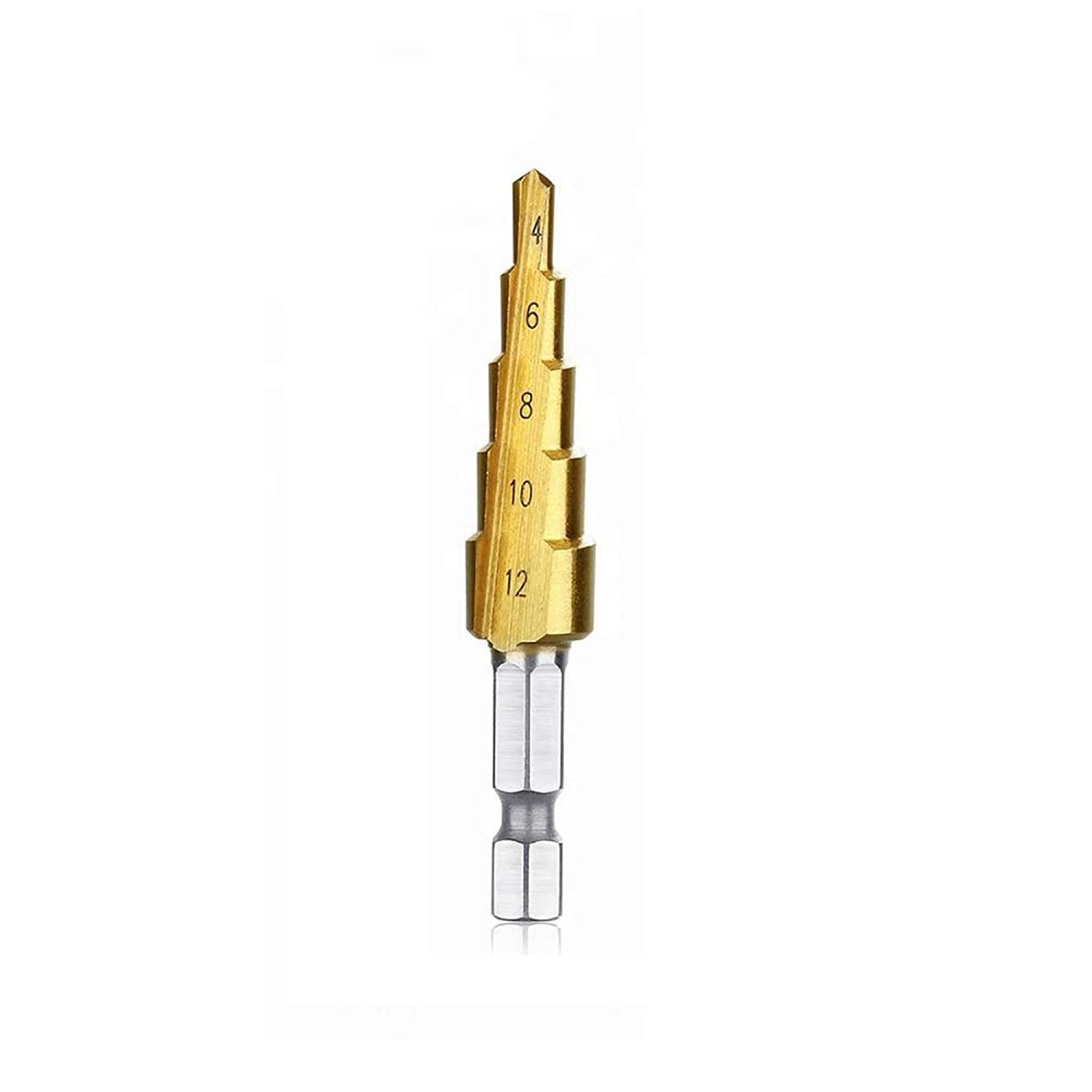 Step Drill Bit Set - Titanium Coated, High Speed Steel Drill Cone Bits ...