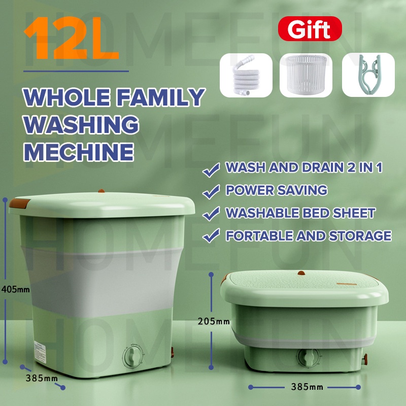 HOMEFUN Mini washing machine-12L Washing Machine with Dryer Ultraviolet ...