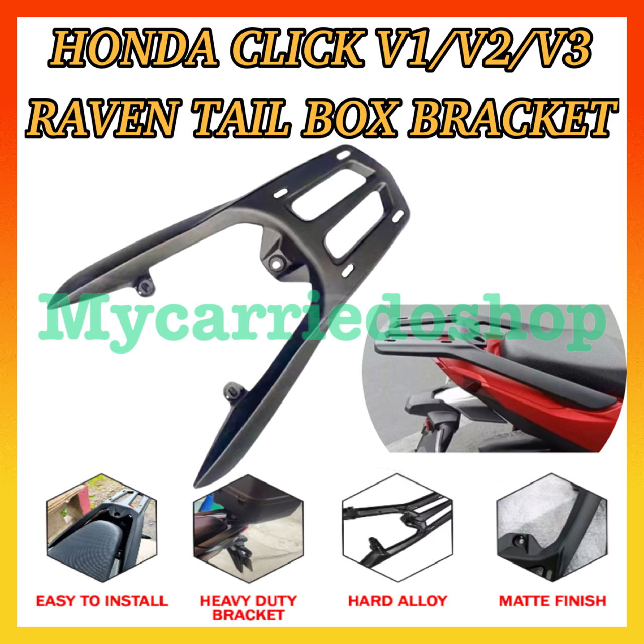 Honda Click Raven Bracket / Honda Click 125 Click 150 V1 V2 V3 Top Box ...