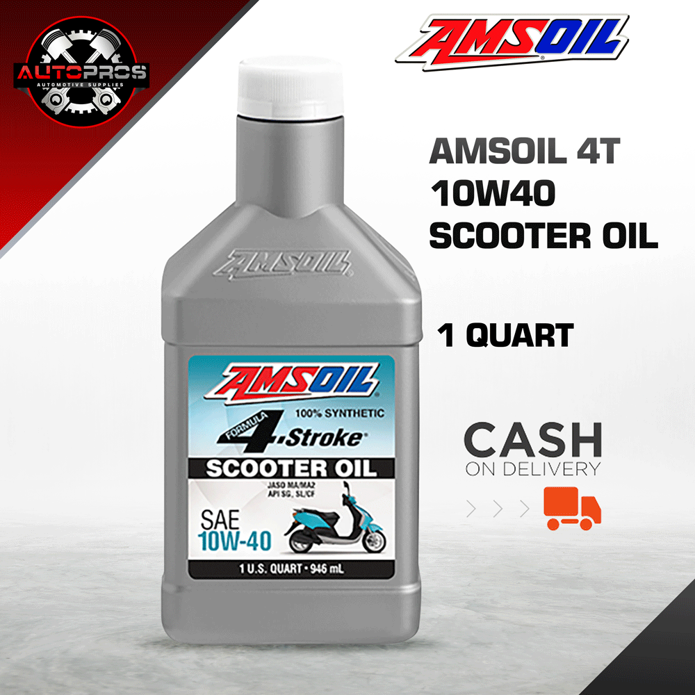 AMSOIL 4-STROKE 10W-40 FORMULA SYNTHETIC SCOOTER OIL 1QUART | Lazada PH