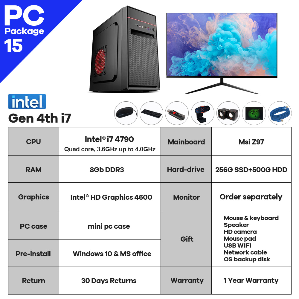 Zoro Desktop Computer Full Set Gaming PC Set Intel Core I5 9400 4.1GHz ...