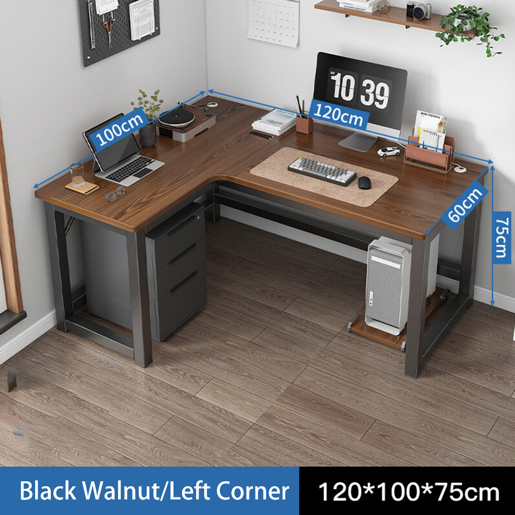 L-shaped Corner Desk Office Table Computer Desk Workstation Study Table ...
