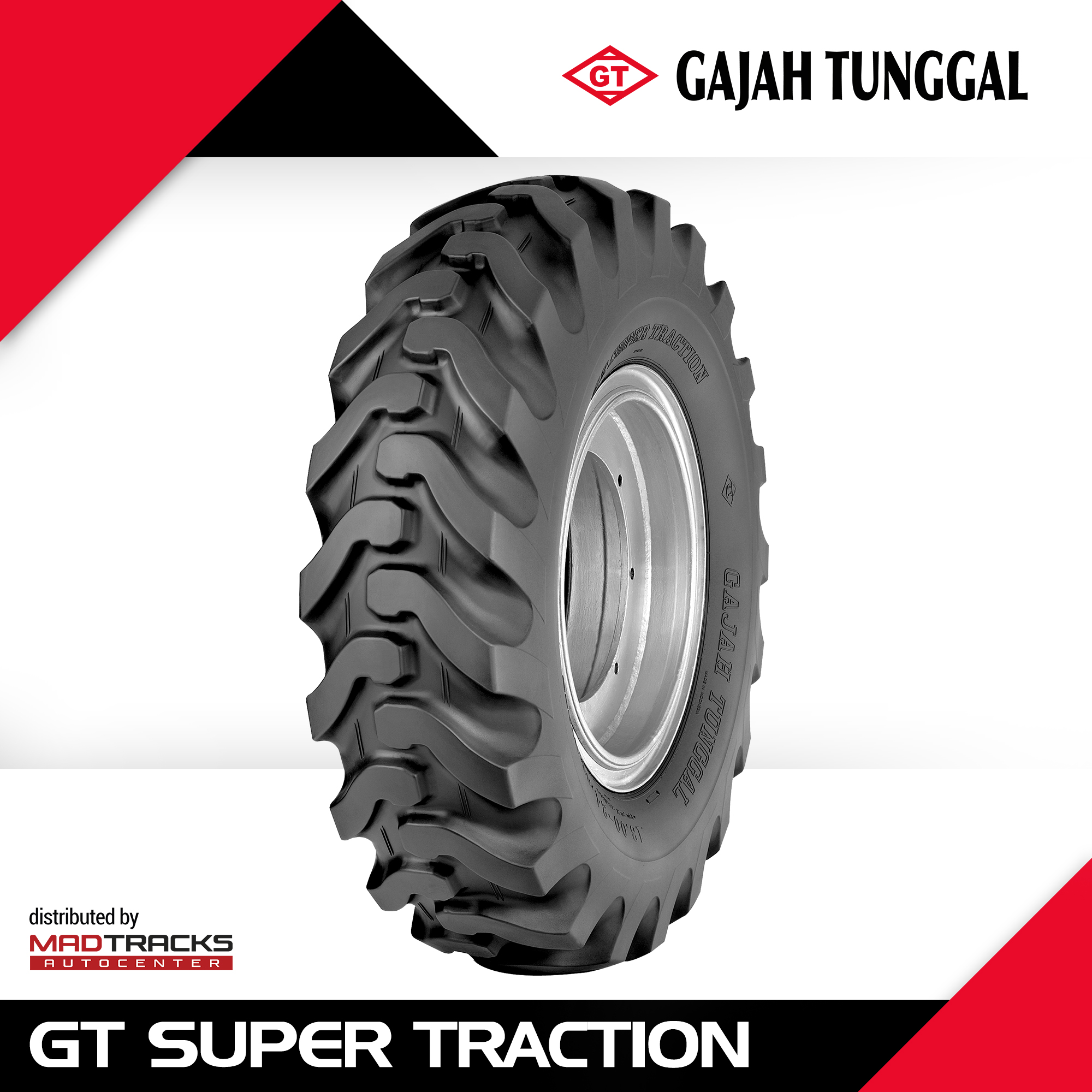 Gajah Tunggal 17.5x25 16PR GT Super Traction Tubeless Tire L-2 ( 17.5 ...