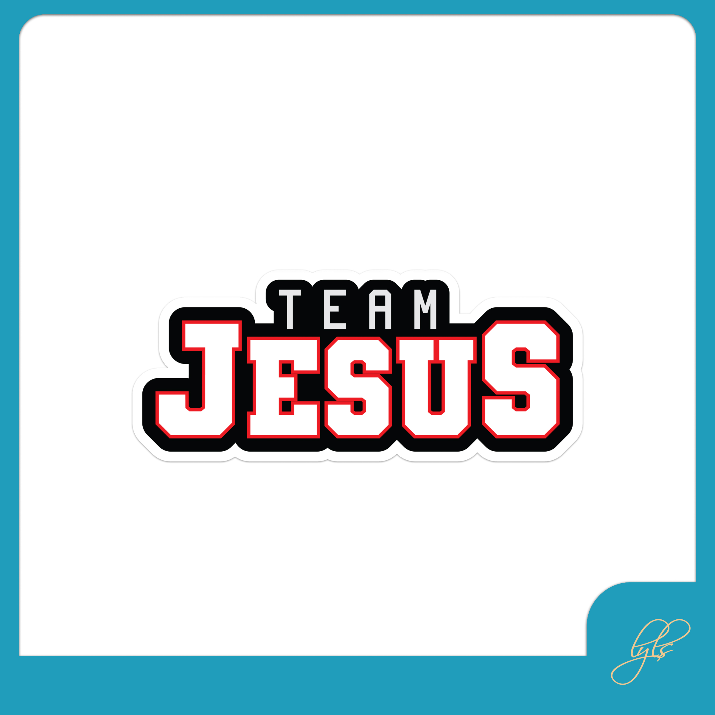 Team Jesus (2 x 4.2 inches) Waterproof Vinyl Sticker for Motorcycle ...