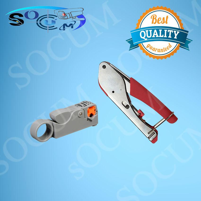 (combo)Compression Tool Coax Stripper Rg59 Rg6 Connector Fitting ...