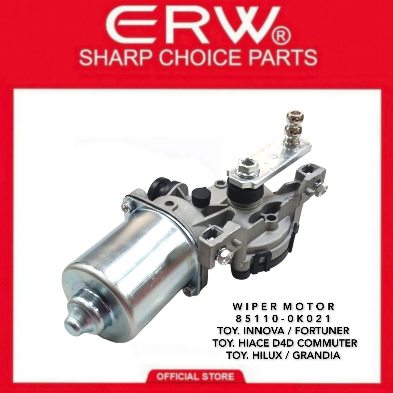 WIPER MOTOR ( 85110-0K021 ) TOYOTA INNOVA / FORTUNER / HILUX / HIACE ...