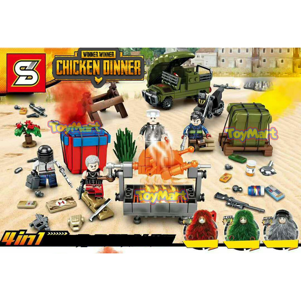 4 in 1 Battleground LEGO Minifigures with Military Camp Toy Brick ...