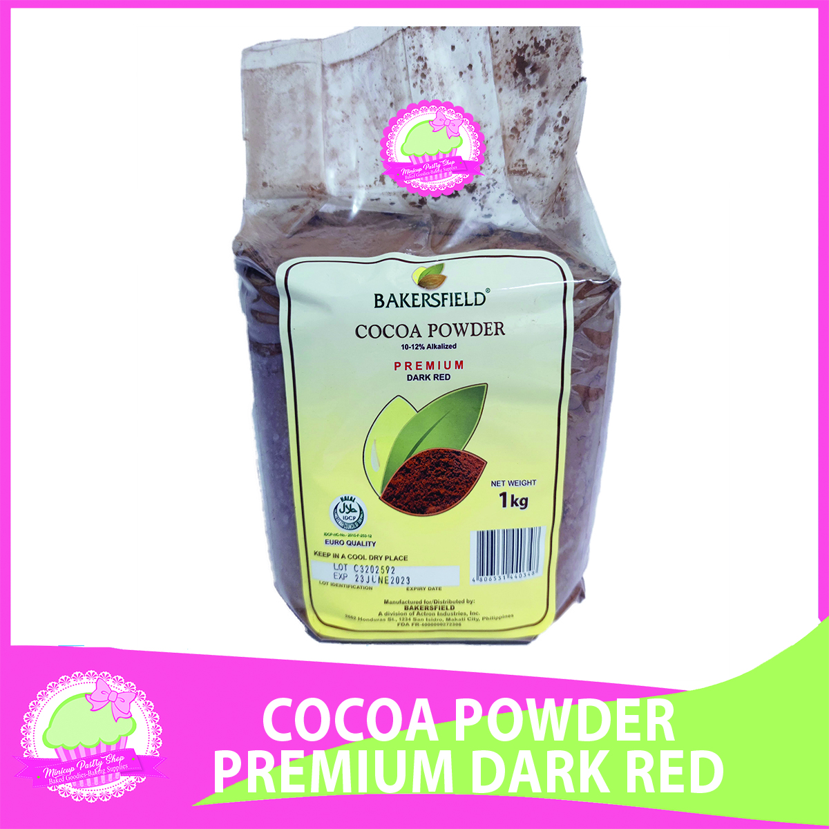 1 Kilo Bakersfield Premium Dark Red Cocoa Powder "Exp:Oct.2025" | MPS ...