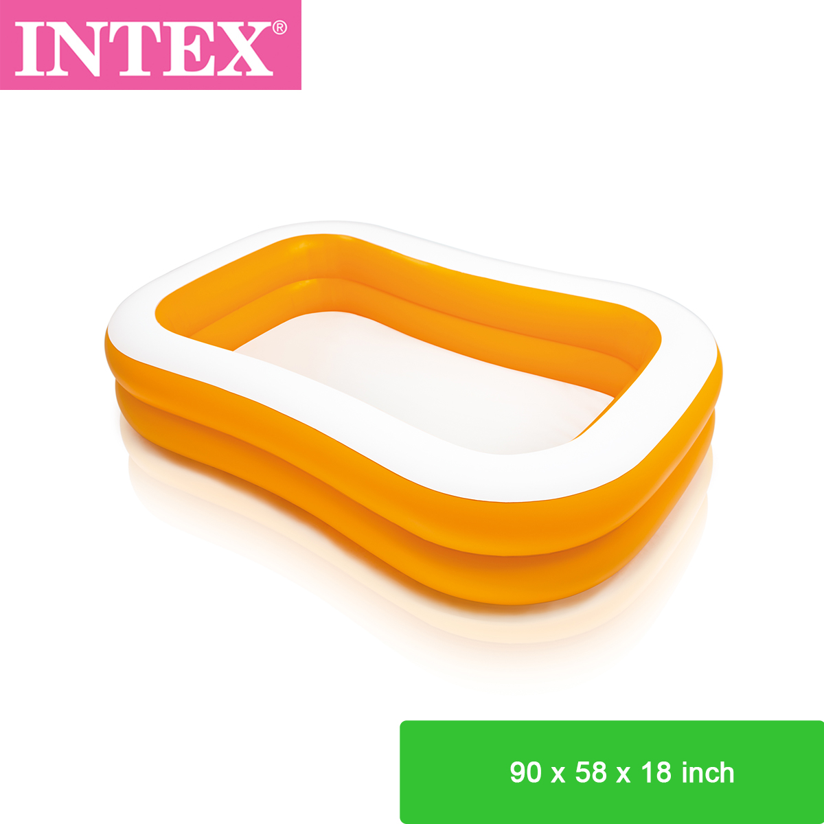 INTEX® 57181 Mandarin Swim Center™ Family Pool, Ages 3+ (90 x 60 x 19 ...