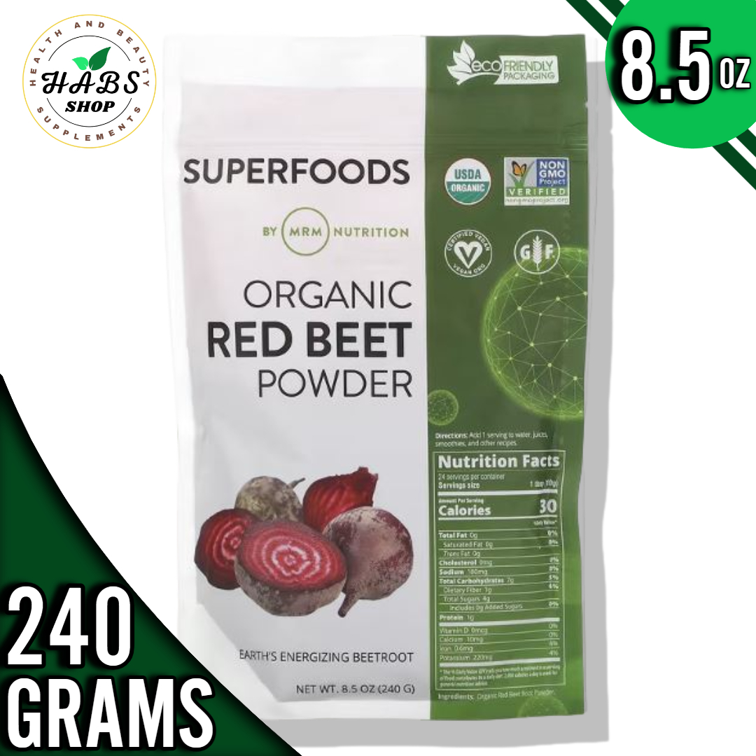 BEET ROOT MRM RED ORGANIC BEETROOT POWDER 85 OZ 240 GRAMS | Lazada PH