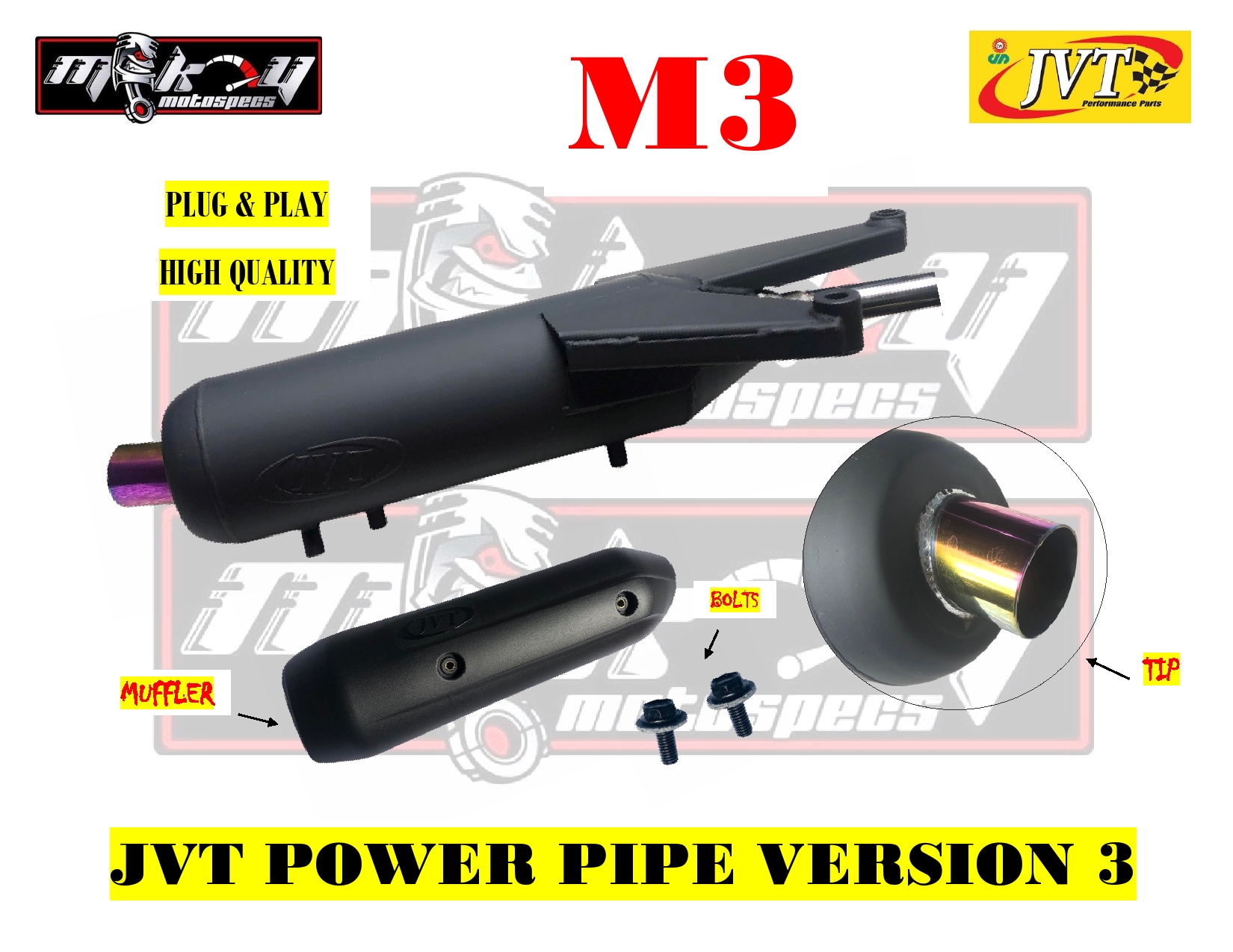 JVT POWER PIPE VERSION 3 FOR MIO 125 Plug AND PLAY HIGH QUALITY ...