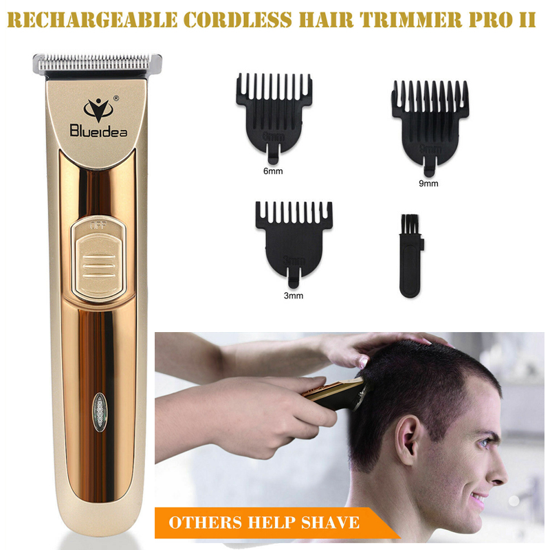 BlueIdea Rechargeable Cordless Electric Hair Clipper Trim Professional ...