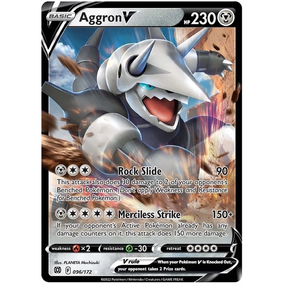 [EN] Pokemon TCG Aggron V 096/172 & Aggron Vmax 097/172 - Brilliant ...