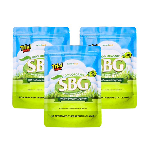 SBG SALVEO BARLEY GRASS POWDER JUICE JAR Pure AUTHENTIC Organic Barley ...