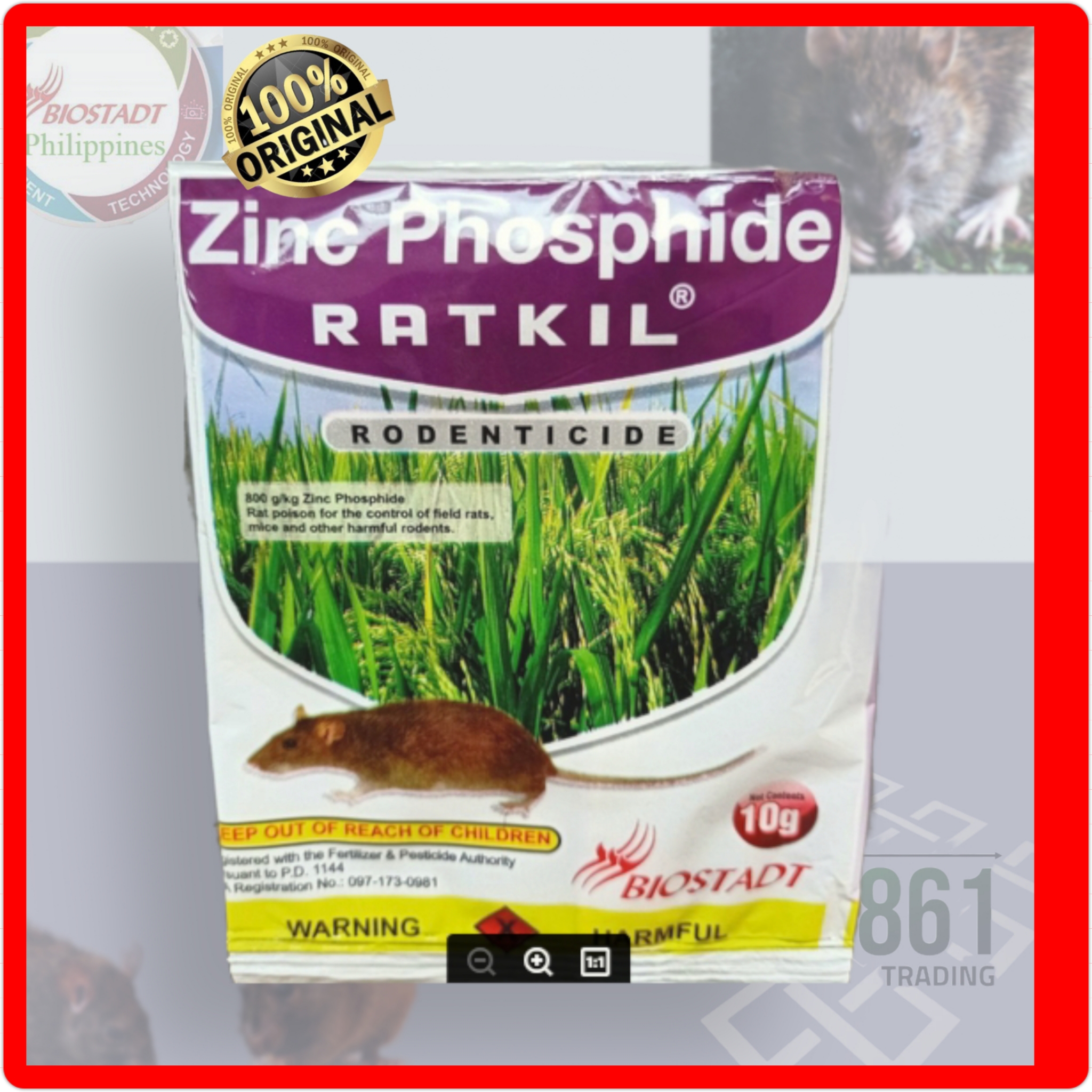 SUPER RATKIL PLUS ZINC PHOSPIDE Rat Poison 10G lason sa daga Super ...