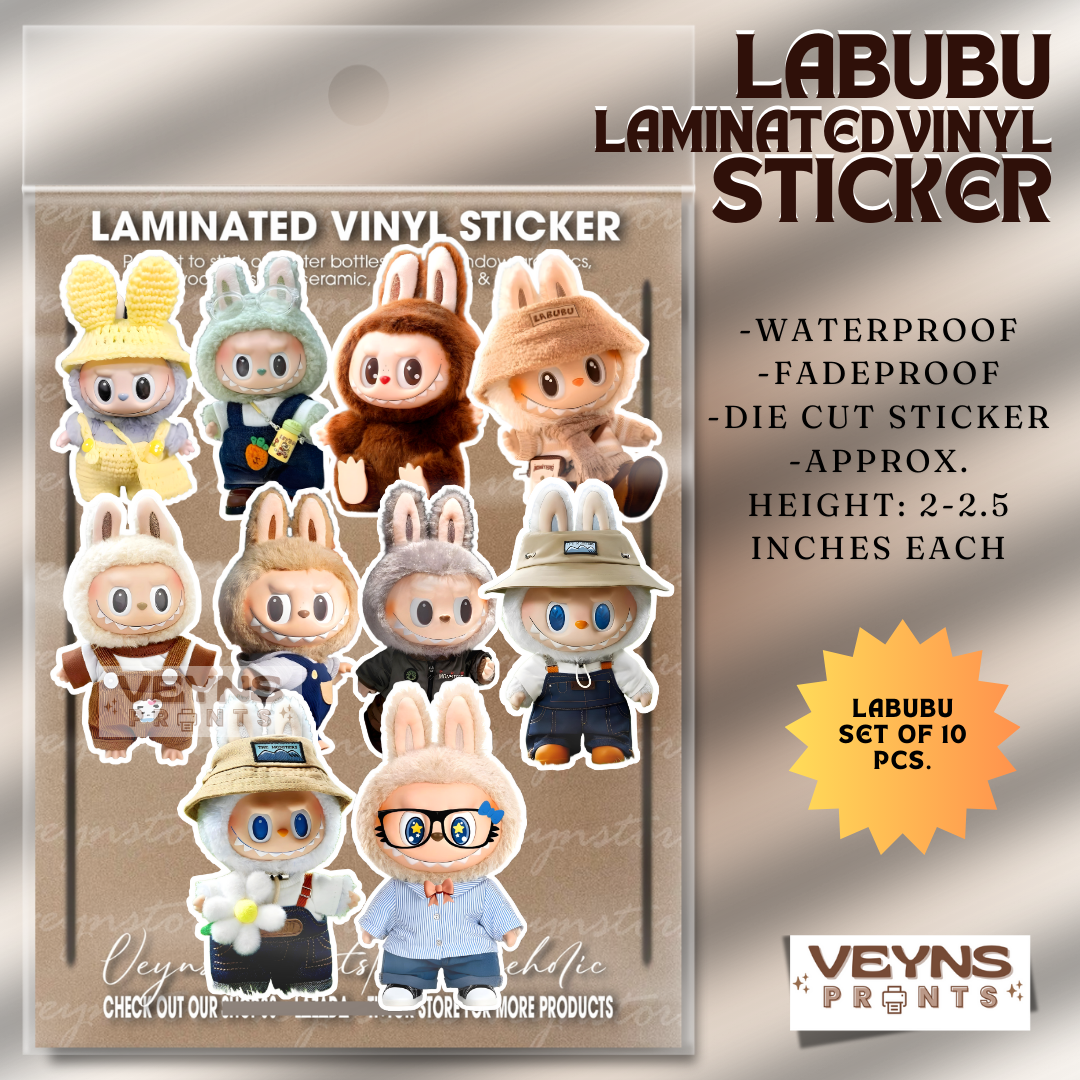LABUBU THE MONSTERS LAMINATED VINYL STICKER | Lazada PH