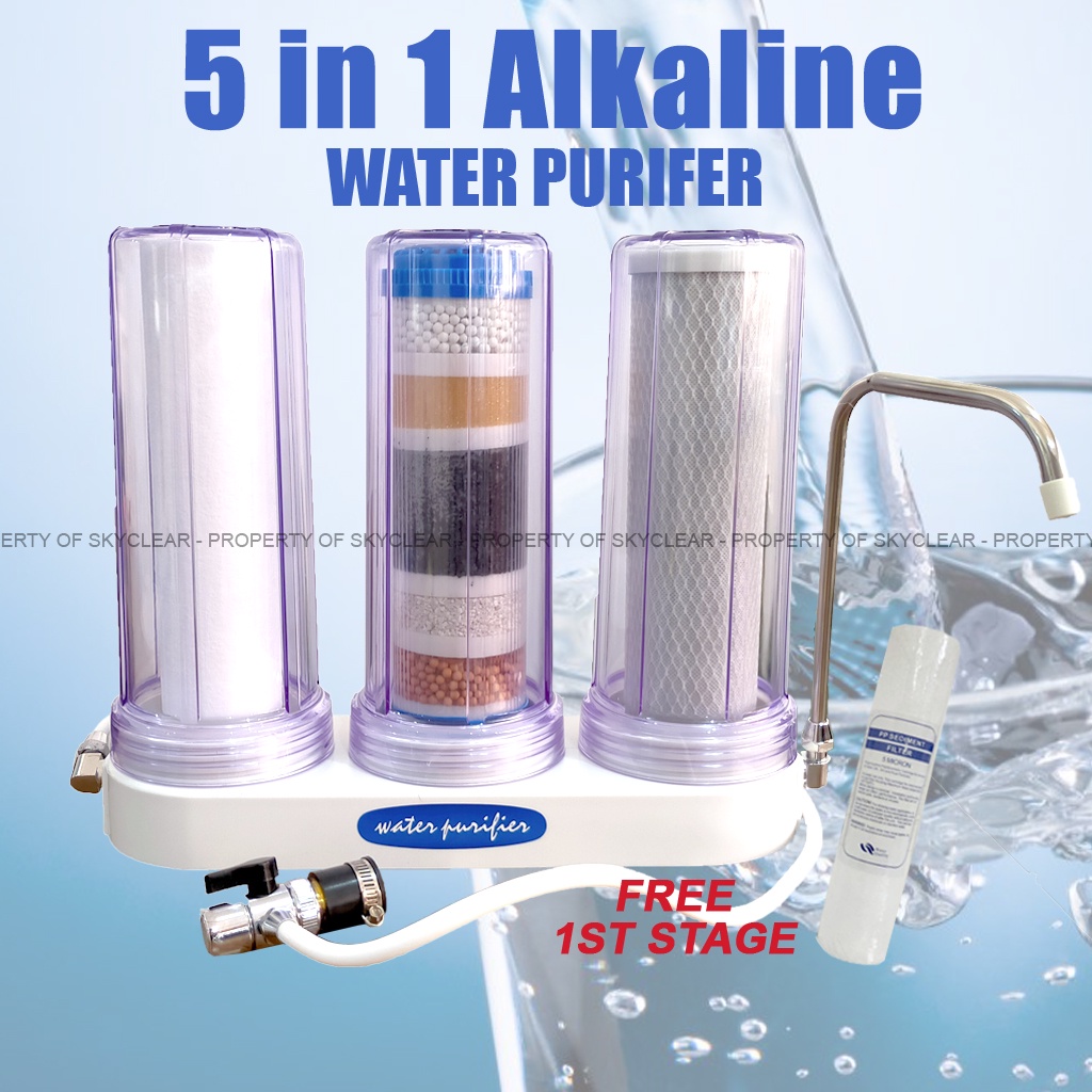 5 in 1 Alkaline Water Purifier with Free Sediment Filter | Lazada PH