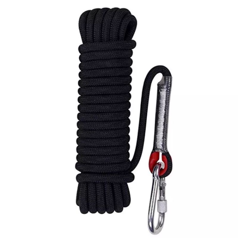 Static Utility Rope w/ Free 2 Carabiners 10mm rope safety rescue ...