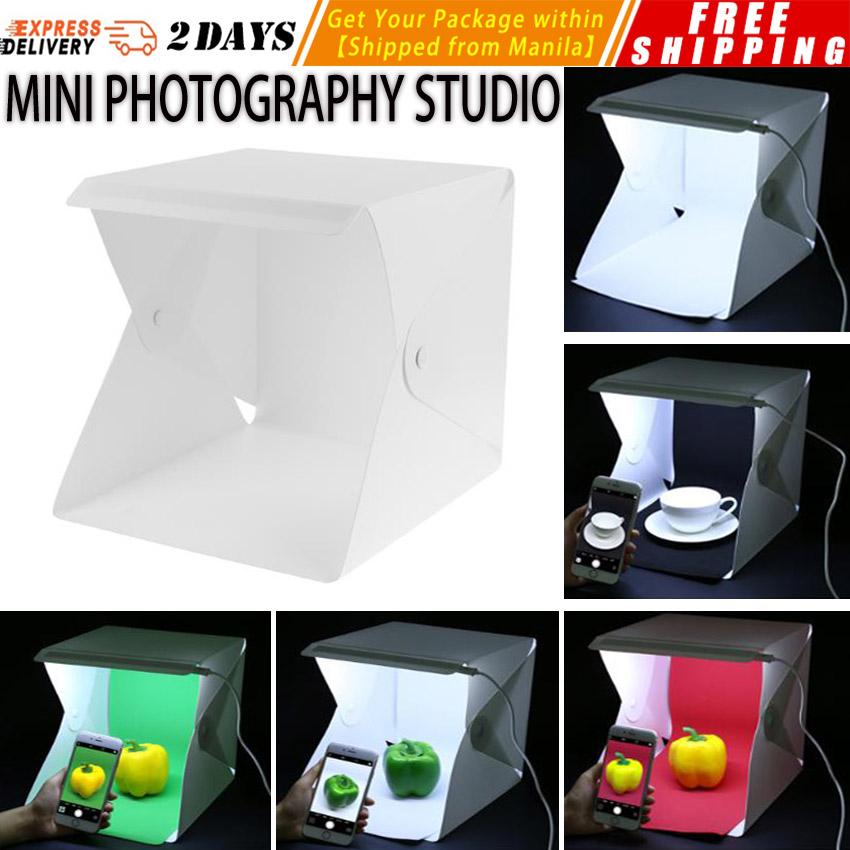 Portable Mini Photo Studio Box Photography Backdrop built-in Light ...