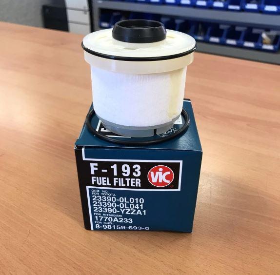 Vic F-193 Fuel Filter For Toyota Fortuner 2008-up, Hiace 2004-up, Hilux ...