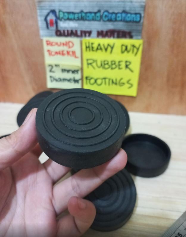 TONGKIL ROUND 2 inches (50MM) Inner Diameter RUBBER Footings Center ...