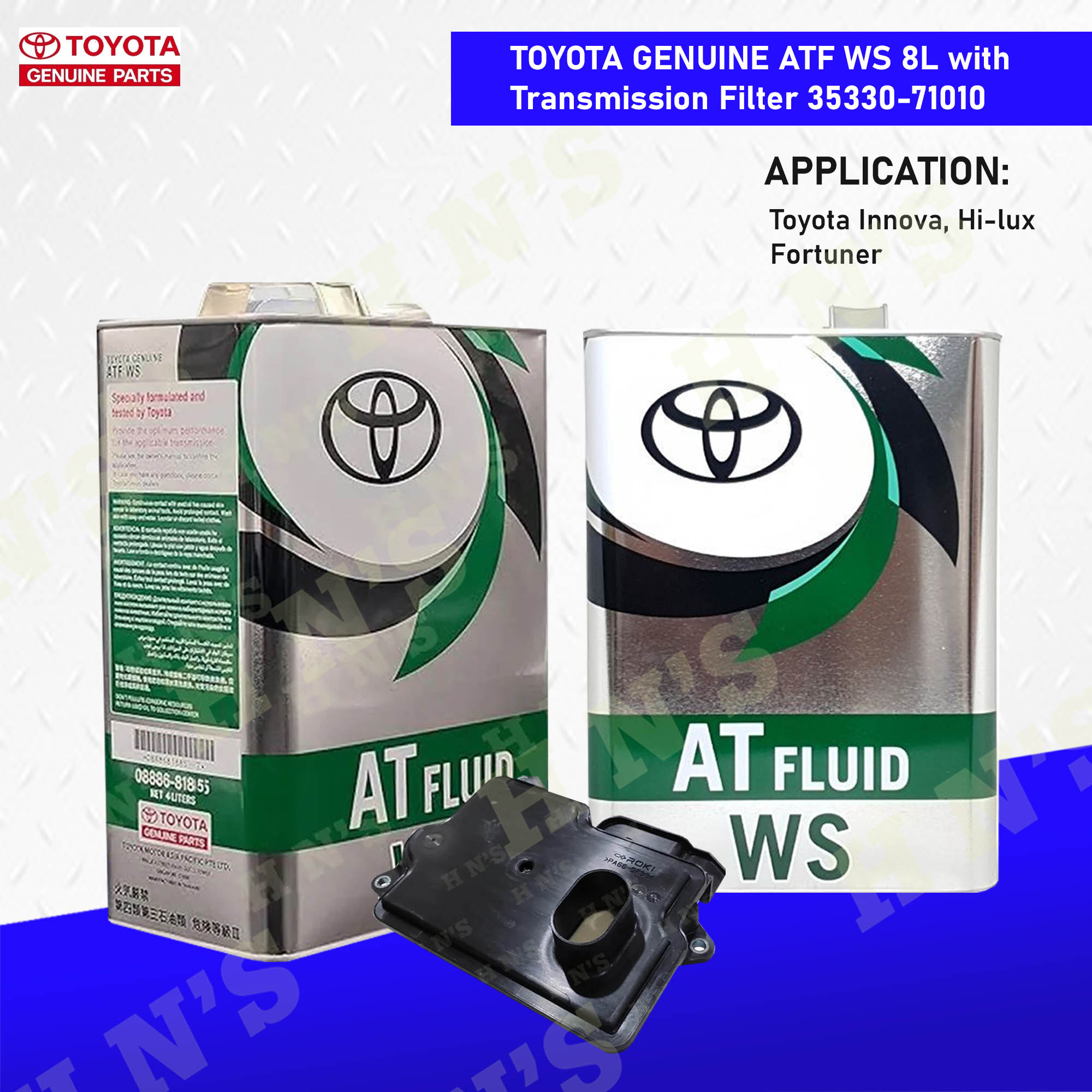 Toyota Genuine ATF WS Automatic Transmission Fluid 8L with Transmission ...