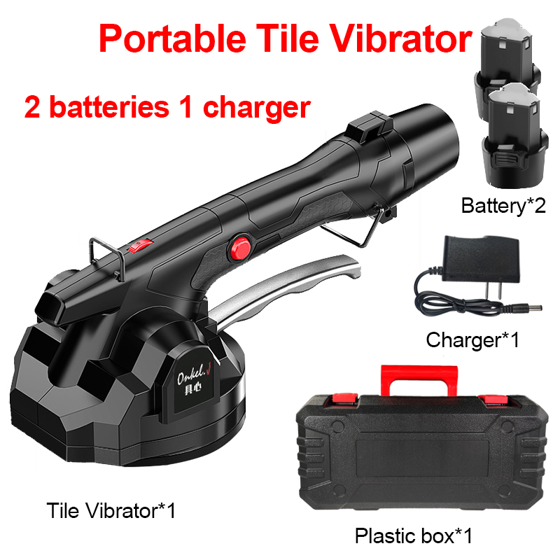 【with 1/2 Battery】DEKES 600W Portable Tile Vibrator 6-Speed Adjustable ...