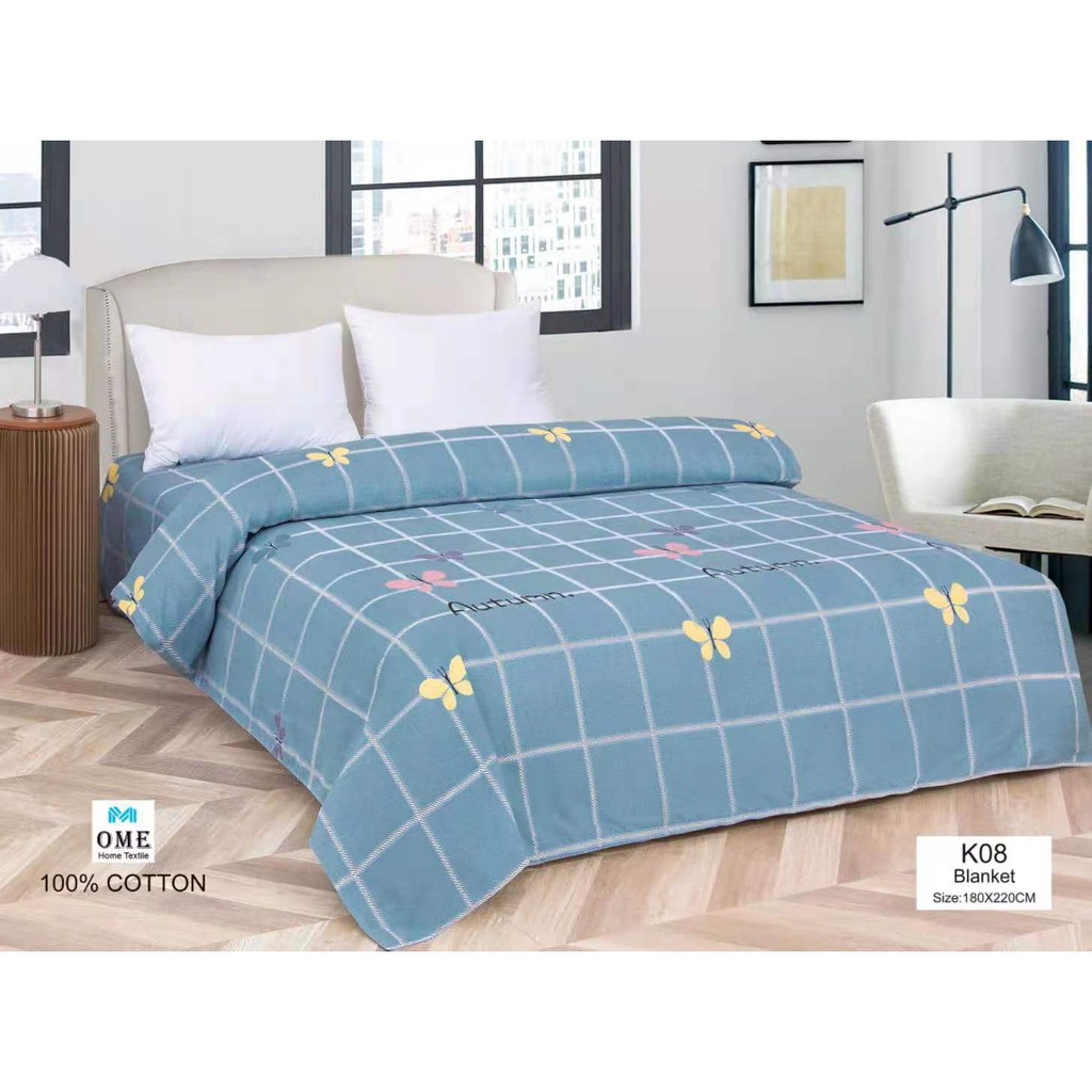 New Design Cotton Bed Blanket Kumot Makapal na tela | Lazada PH