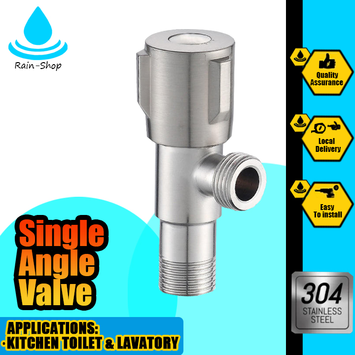 Rain 304 Stainless Steel One Way Angle Valve Multi-Function Standard Spout Angle Valve Set ...