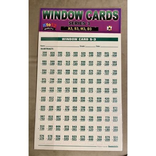 16 pcs Window Cards Complete Set Series 1-4 Addition Subtraction ...