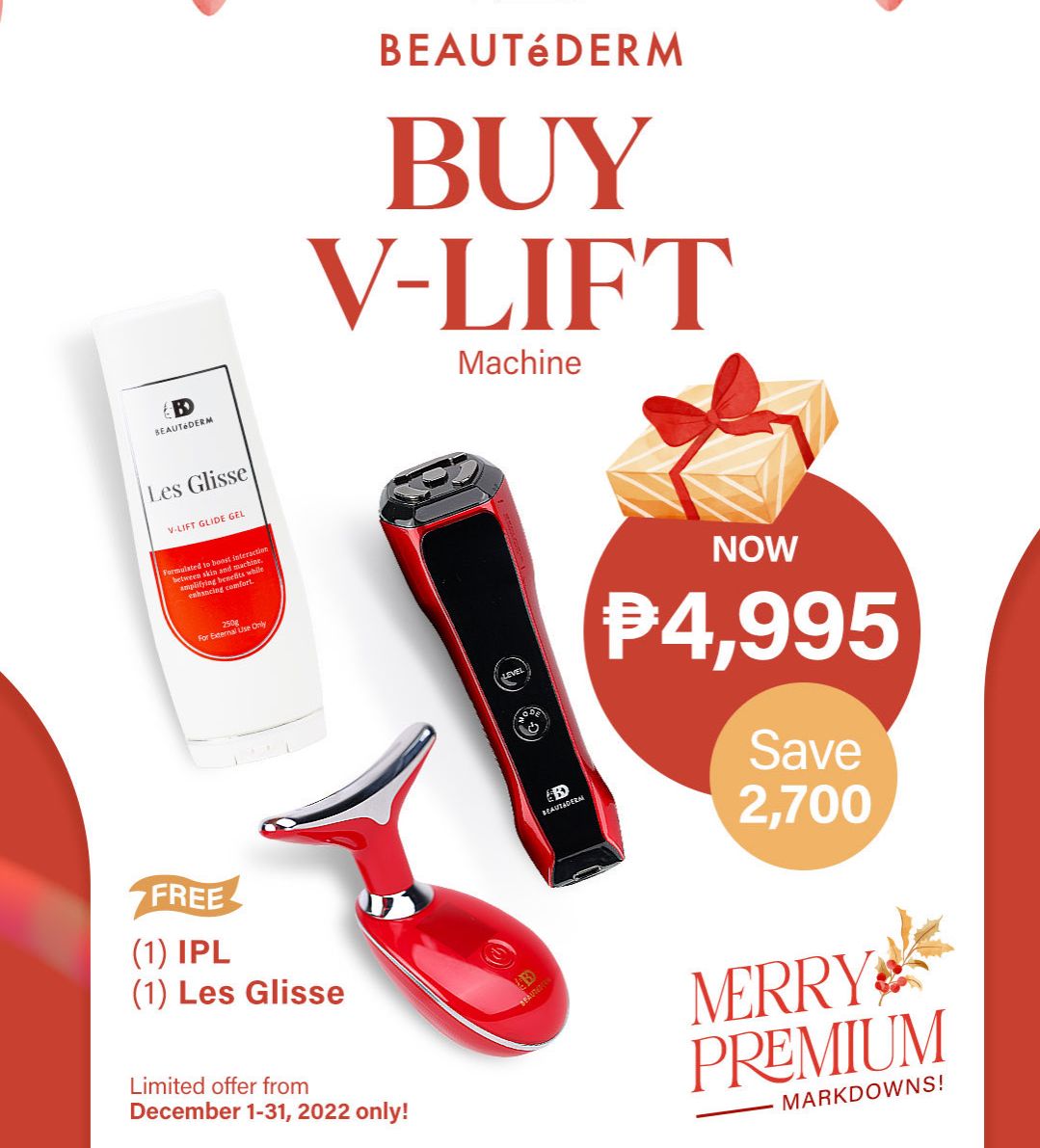 Beautederm Portable RF V-Lift Machine FREE IPL and Le Glisse Glide Gel ...