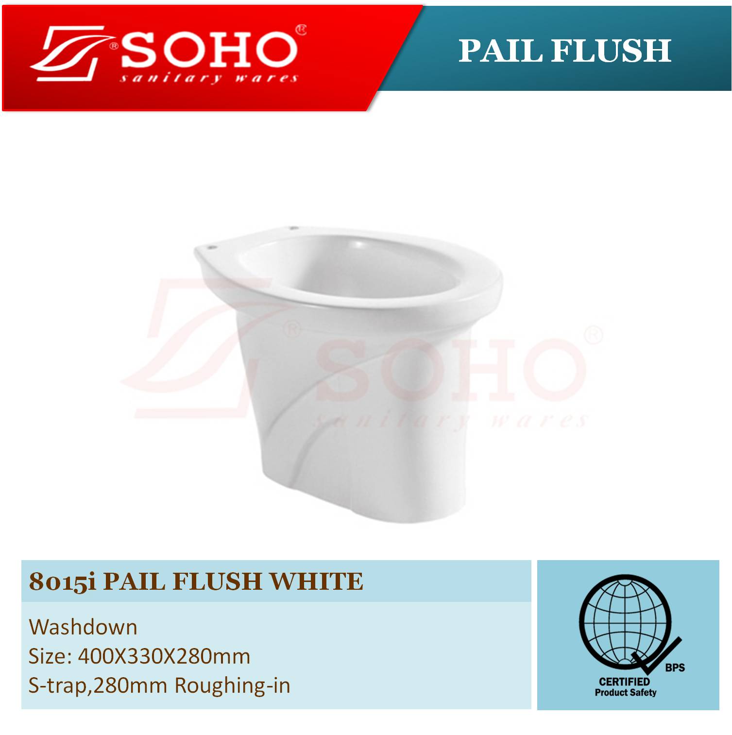 SOHO PAIL FLUSH BOWL 8015I WHITE | Lazada PH