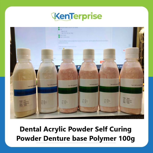 Dental Acrylic Powder Self Curing Powder Denture base Polymer 100g ...