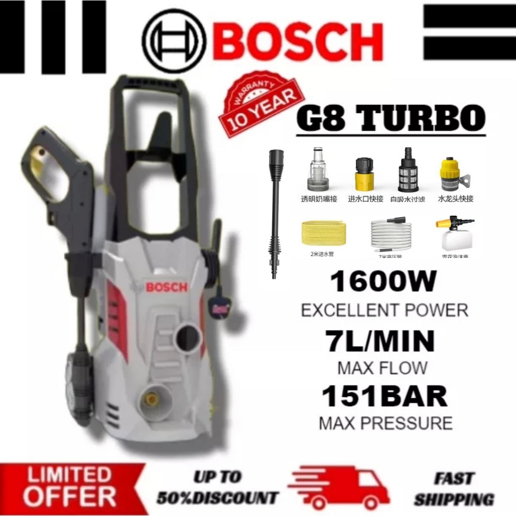 Bosch G7 Turbo/G8 Turbo Waterjet High Pressure Cleaner Water Jet ...