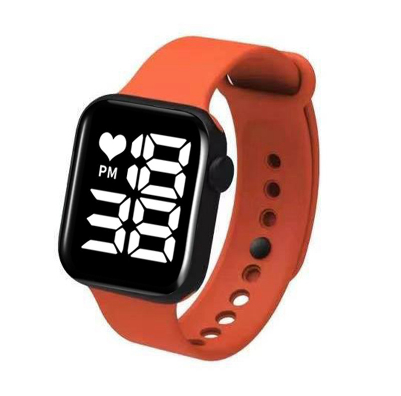 LED Small Square Digital Watch Electronic Fashion Sports Watch Children ...