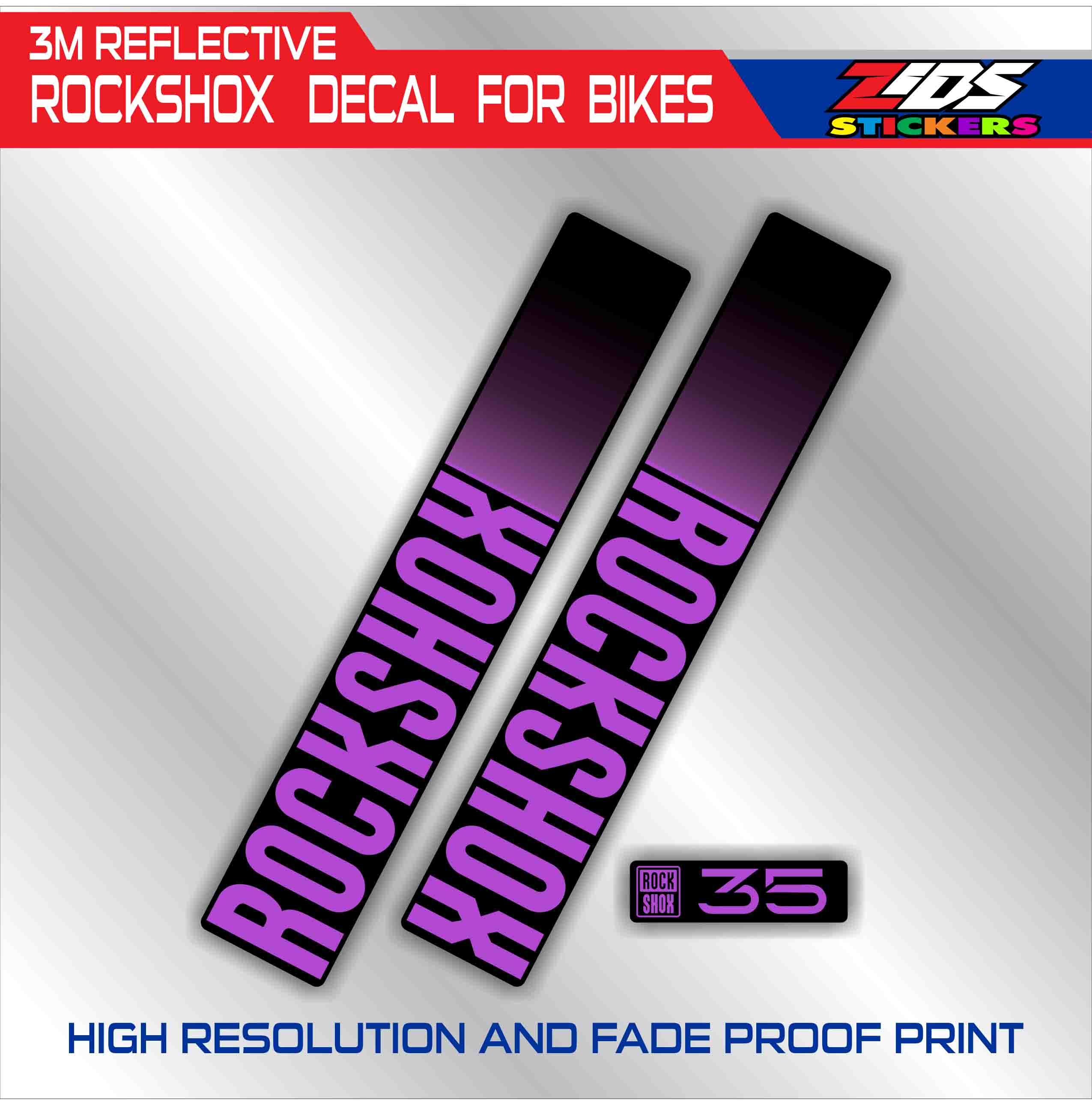 ROCKSHOX GOLD 35 FORK DECAL 3M REFLECTIVE PRE-CUT AND LAMINATED | Lazada PH